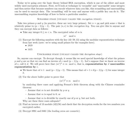 solved today we re going over the basic theory behind rsa