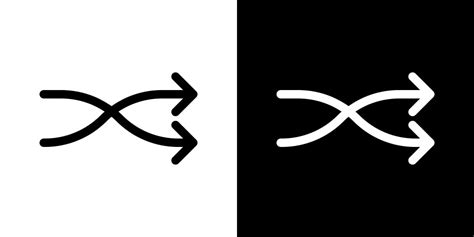 Shuffle Icon Set Repeat Random Loop Symbol Switch Vector Image