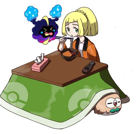 Lillie Rowlet And Cosmog Pokemon And More Drawn By Tellzeta Danbooru