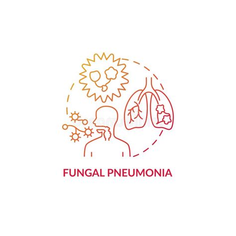 Fungal Pneumonia Red Gradient Concept Icon Stock Vector Illustration Of Lungs Sick 232761916