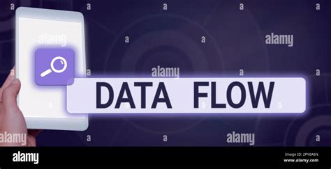 Conceptual Display Data Flow Internet Concept The Movement Of Data