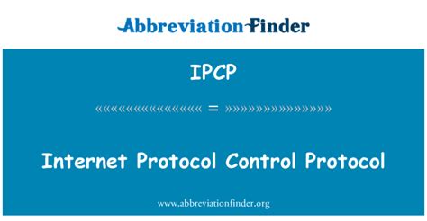 ipcp stands for internet protocol control protocol abbreviation finder