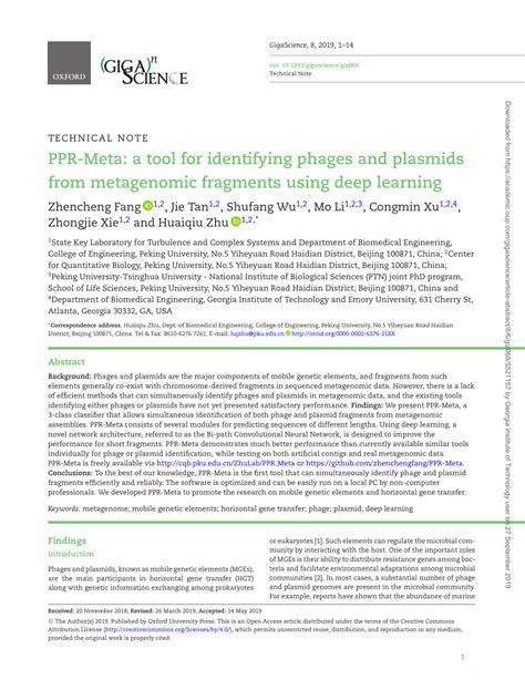pdf ppr meta a tool for identifying phages and plasmids from metagenomic fragments using deep
