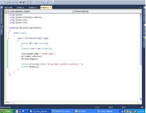 Entity Framework Approach To Connect To Ms Sql Server 2008 Using Visual C