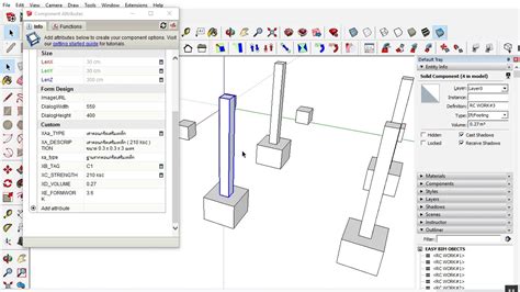 มายกระดับการทำงาน Sketchup ให้สูงขึ้นด้วย Dynamic Component Attributes กันครับ Part 01 Youtube