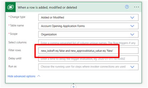 Issue In Condition Base Filter In Dataverse Trigge Power Platform