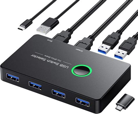 2025 Updated Usb 3 0 Switch Usb Kvm Switcher 2 Computers Share 4 Usb For Pc Mouse Keyboard