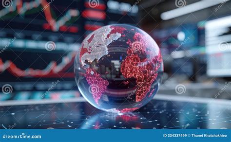 Global Network Connections Digital World Map Data Visualization Stock Illustration