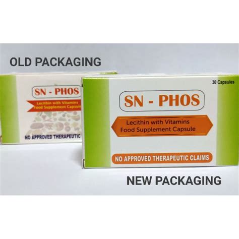 Sn Phos Essential Phospholipids Lecithin W Vitamins 30 Capsules Shopee Philippines