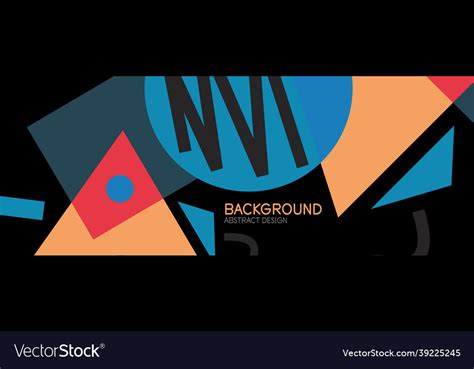 Abstract Background Blocks Lines Triangles Vector Image
