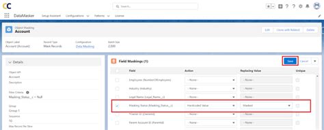 track masking progress with the custom field masking status optional cloud compliance