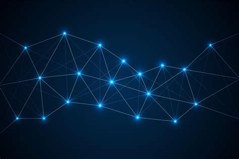 Premium Vector Geometric Connected Abstract Background Connecting