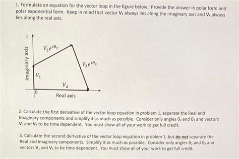 solved 1 formulate an equation for the vector loop in the