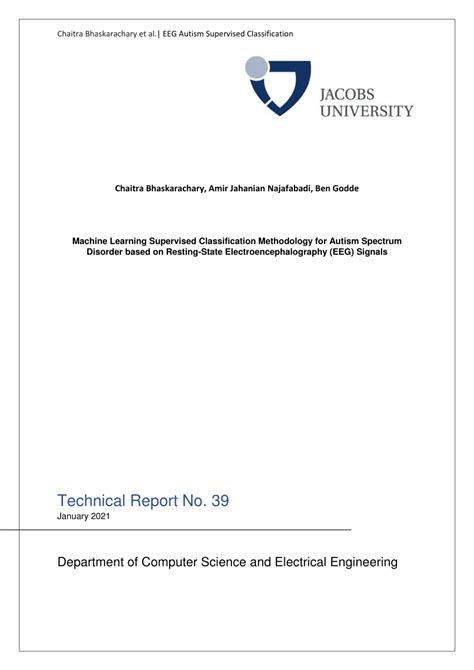 Pdf Machine Learning Supervised Classification Methodology For Autism Spectrum Disorder Based