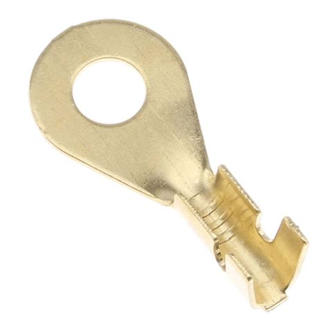 Ring Crimp Terminal Gold Plated Ø4mm X10