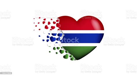 감비아의 국가 플래그 마음 그림 와 감비아 국가 사랑 감비아의 국기 작은 마음 밖으로 날아 1월에 대한 스톡 벡터 아트 및 기타 이미지 Istock