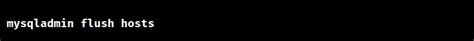 Mysqladmin Flush Hosts Rds Usage Tutorial