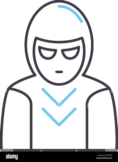 Hacker Master Line Icon Outline Symbol Vector Illustration Concept Sign Stock Vector Image