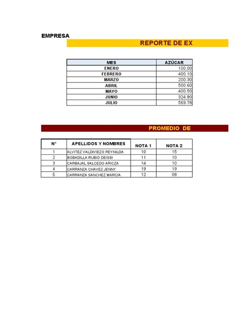 1 Primera Clase Ejercicios Excel Basico 1 Pdf Hardware De La Computadora Ciencias De La