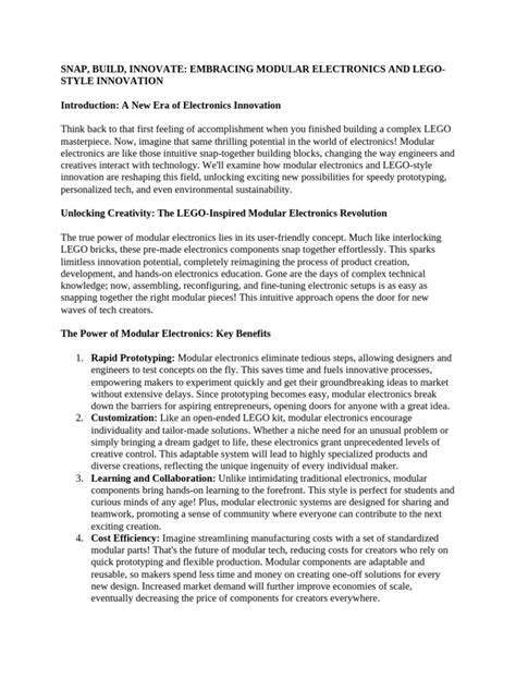 Modular Electronics Gemini Rewrite Pdf Internet Of Things