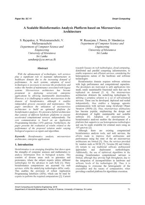 A Scalable Bioinformatics Analysis Platform Based On Microservices