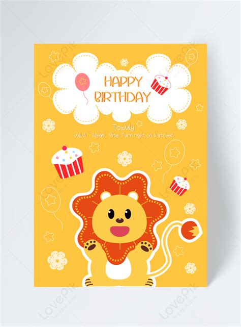 만화 생일 초대장 이미지 사진 465482799 무료 다운로드