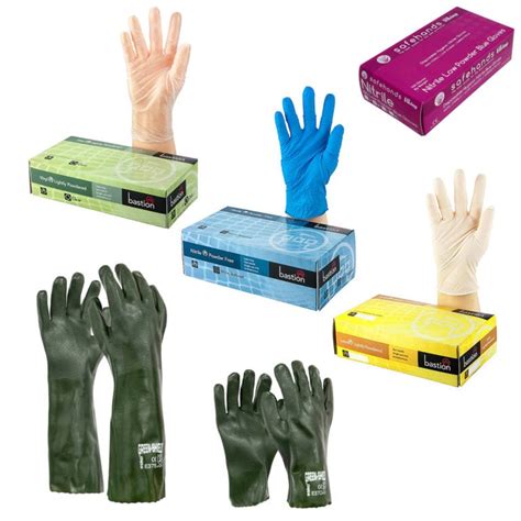 Gloves Nitrile Vinyl Latex Disposable And Pvc For Chemicals