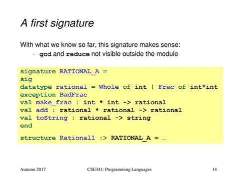cse341 programming languages lecture 10 ml modules ppt download