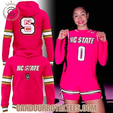 Nc State Basketball All Pink Uniform Hoodie Candourroyaltees