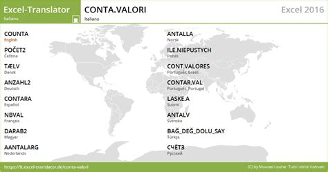 Conta Valori • Excel Translator