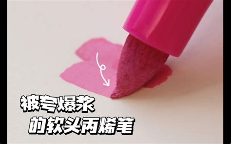 被夸爆浆的软头丙烯笔雀食好用 差生文具盒 差生文具盒 哔哩哔哩视频