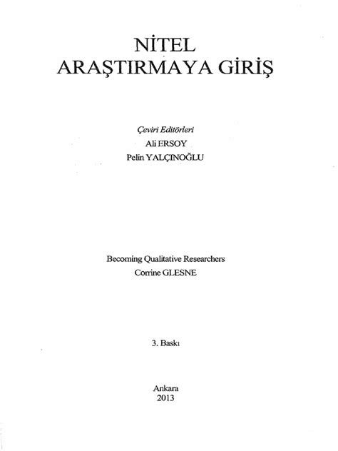 Nitel Arastirmaya Giris Pdf