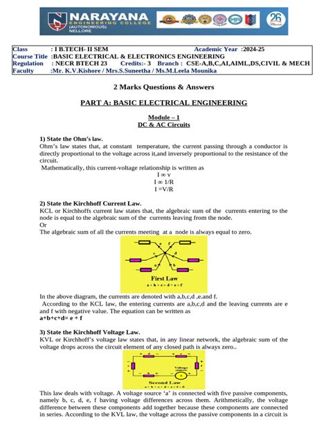 Module 1 Question And Answers Pdf Electromagnetic Induction Transformer