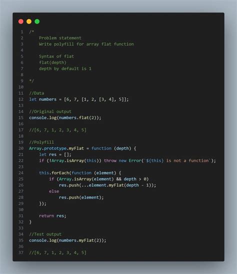 Ashutosh P On Linkedin 💼 Refining The Solution For Array Flat Polyfill Js Interview