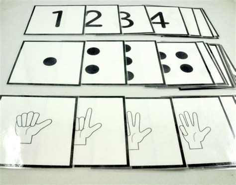 Number Flash Cards Number Sense Matching Game Educational Etsy