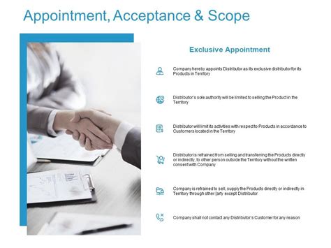 Appointment Acceptance And Scope Ppt PowerPoint Presentation Pictures Deck