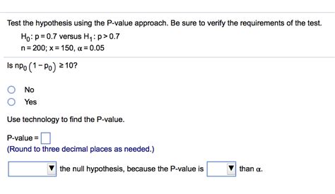 Solved Test The Hypothesis Using The P Value Approach Be