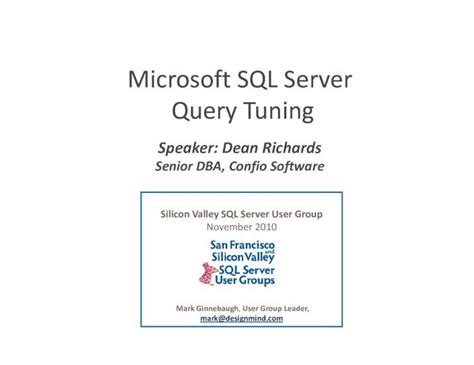 Pdf Microsoft Sql Server Query Tuning 1381968microsoft Sql Server