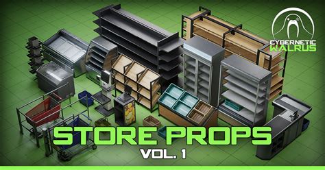 Grocery Store Furniture Pack Vol 1 3d Props Unity Asset Store