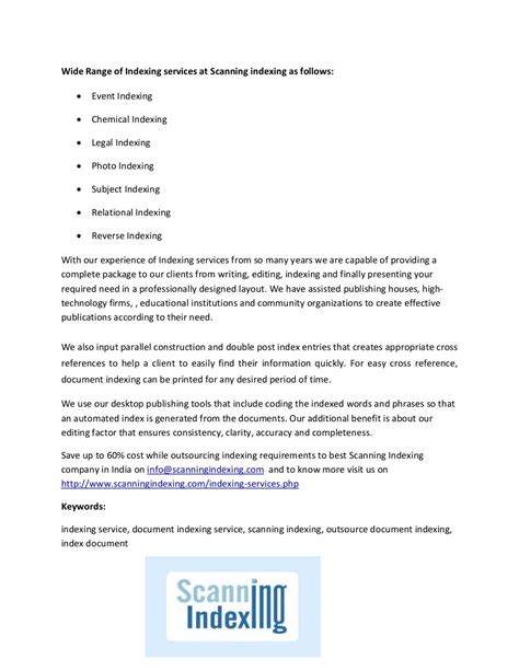Indexing Services In India Document Indexing Services Outsource