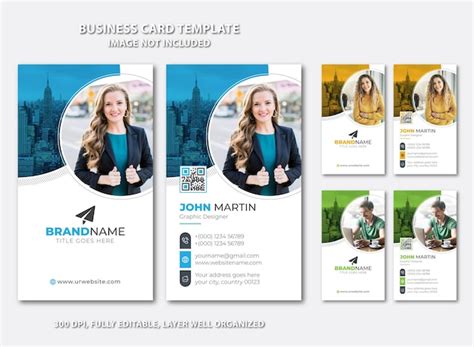 Premium Vector Business Card Template With Creative Shapes And Layout
