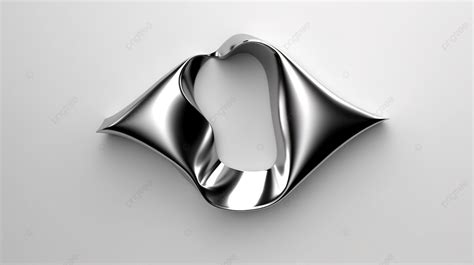 Glossy Metal Texture 3d Rendered Backslash Symbol On White Background