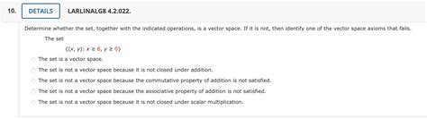Solved Determine Whether The Set Together With The