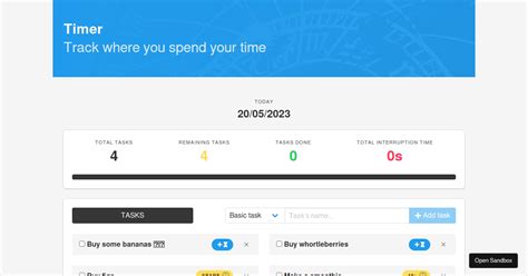 Stopwatch Codesandbox
