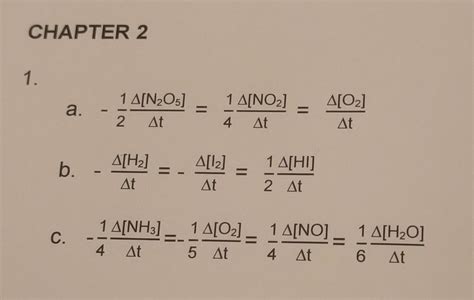 Solved Write The Reaction Rate Expression For Each Of The