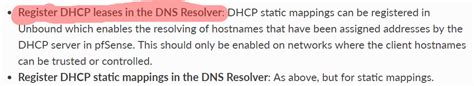DHCP Not Registering Hostnames In DNS Netgate Forum