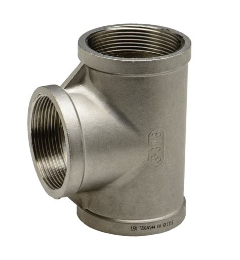 Tee Equal Ss316 Bsp Threaded 150lb 10 X F