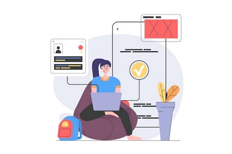 premium vector app development concept in modern flat design for web
