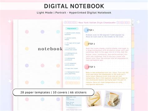 digital notebook with 12 tabs 10 notebook cover free digital