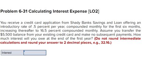 Solved Problem 6 31 Calculating Interest Expense Lo2 You